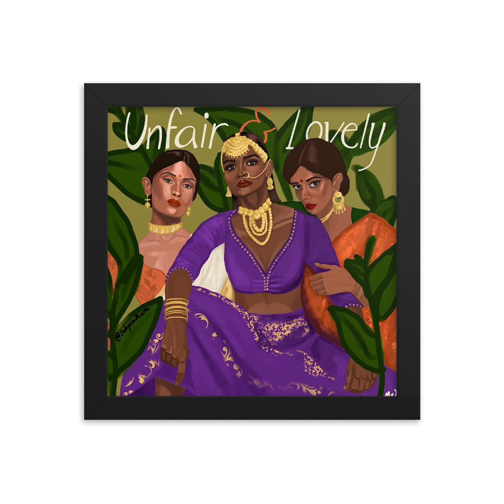 "Unfair & Lovely" Framed Poster – labyrinthave